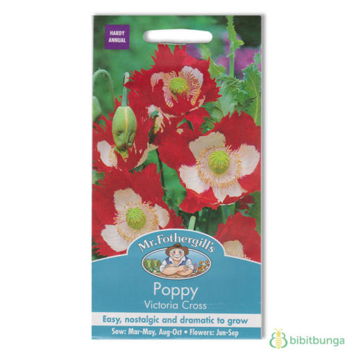 Jual Benih Poppy Victoria Cross 250 Biji - Mr Fothergills - BibitBunga.com