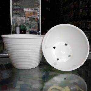 Jual Pot Tanaman / Bunga Plastik Tawon Putih 12 cm - BibitBunga.com