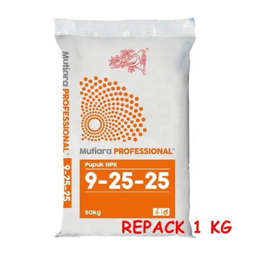 Jual Pupuk NPK Mutiara Professional 9-25-25 – 1 Kg - BibitBunga.com
