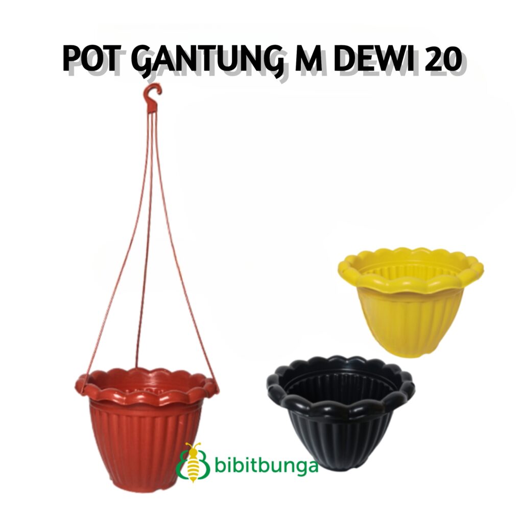 Jual Pot Gantung Dewi M HITAM 20 cm 20cm Tanaman Hias Bunga Plastik ...